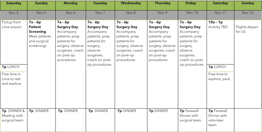 Cleft Lip and Palate Surgical Mission – Lima, Peru | Vive Peru